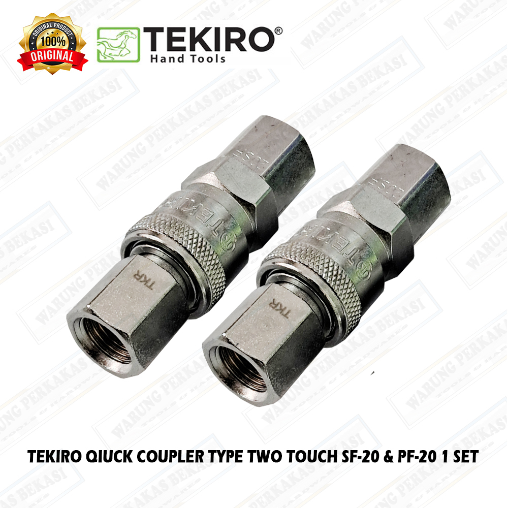 Jual TEKIRO Quick Coupler Nepel Sambungan Angin Kompresor SF20 Dan PF20 ...