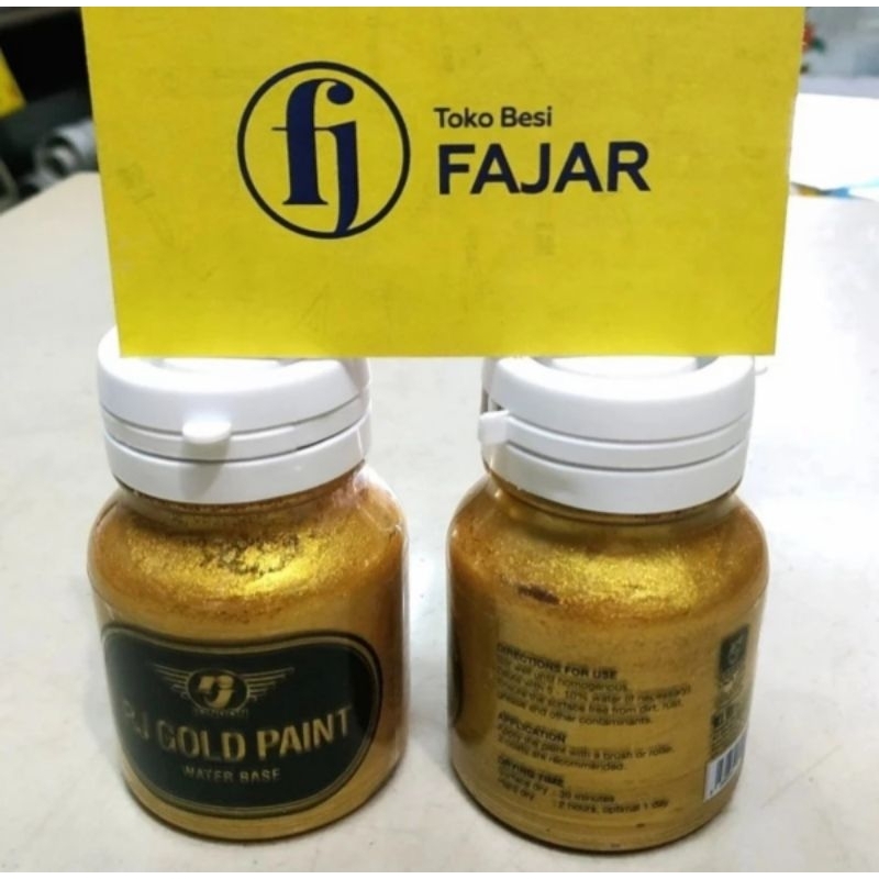 Jual Cat emas gold paint RJ water based campuran air untuk kayu besi ...