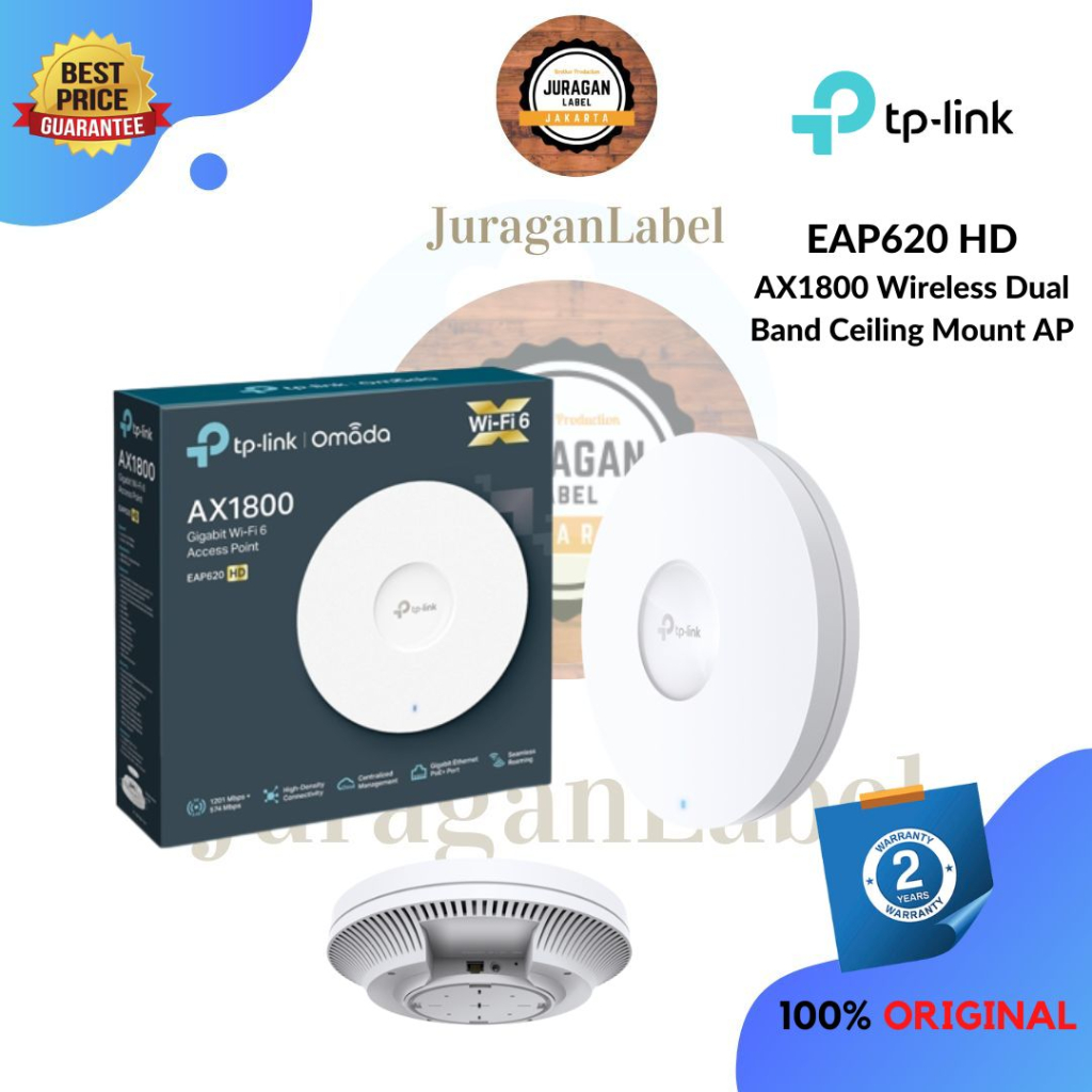 Jual TP-LINK EAP620 HD AX1800 Wireless Dual Band Ceiling Mount AP ...