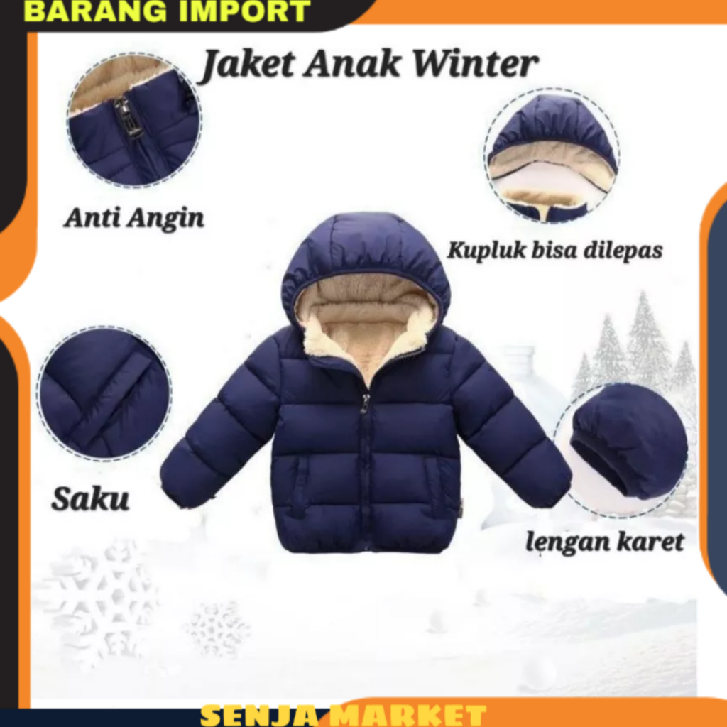 Jual JAKET JACKET WINTER ANAK MUSIM DINGIN SALJU TEBAL HANGAT IMPORT ...