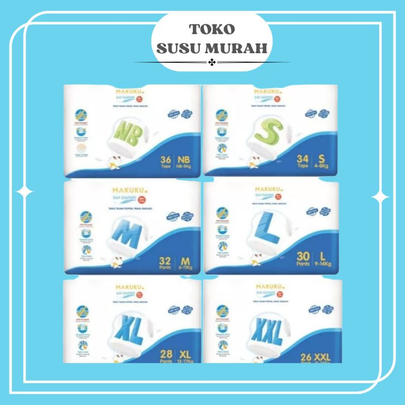 Jual Makuku SAP Diapers Slim Care | Shopee Indonesia