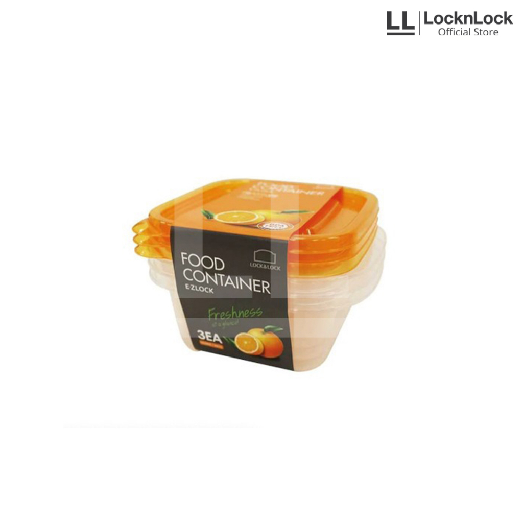 Jual LocknLock Kotak Makan E.Z Lock Orange Set 3PCS | Shopee Indonesia