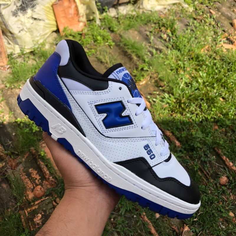 Jual New Balance 550 White Royal Blue Black Sepatu/Sneakers Original ...