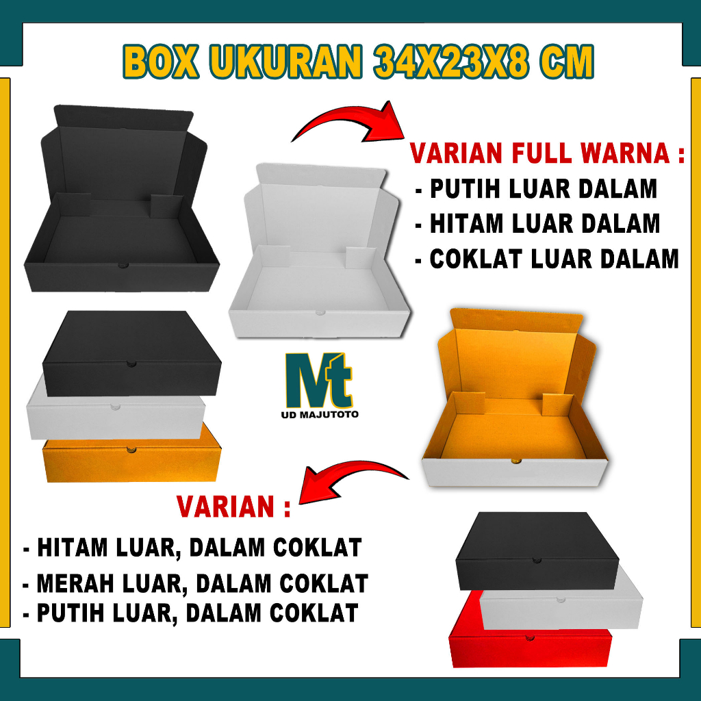 Jual Box 34x23x8 Cm/Kardus Polos/Box Hampers/Box Hoodie / Bucket 1kg | Shopee Indonesia