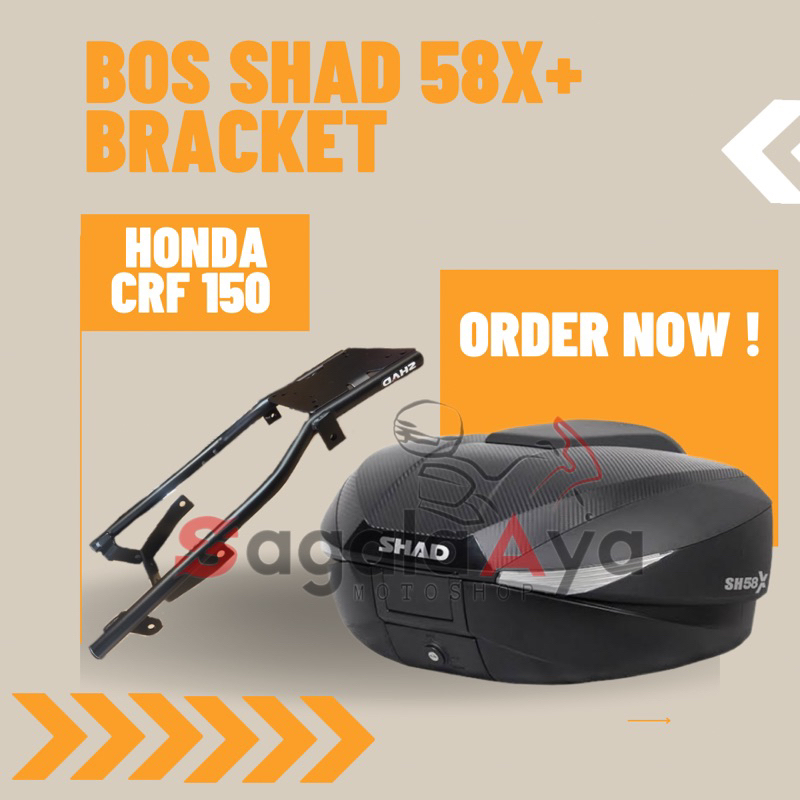 Jual Promo Paket Box SHAD 58x SH 58x dan Bracket SHAD HONDA CRF150 ...