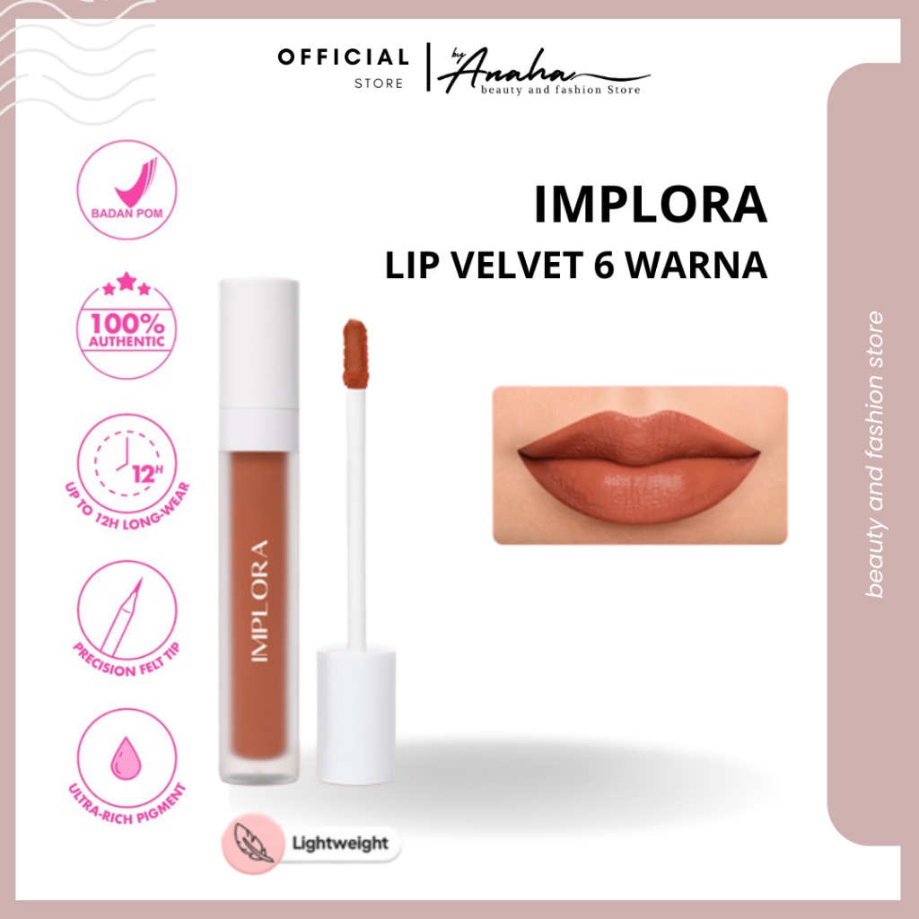 Jual IMPLORA LIP VELVET LIPCREAM 6 WARNA LENGKAP | Shopee Indonesia