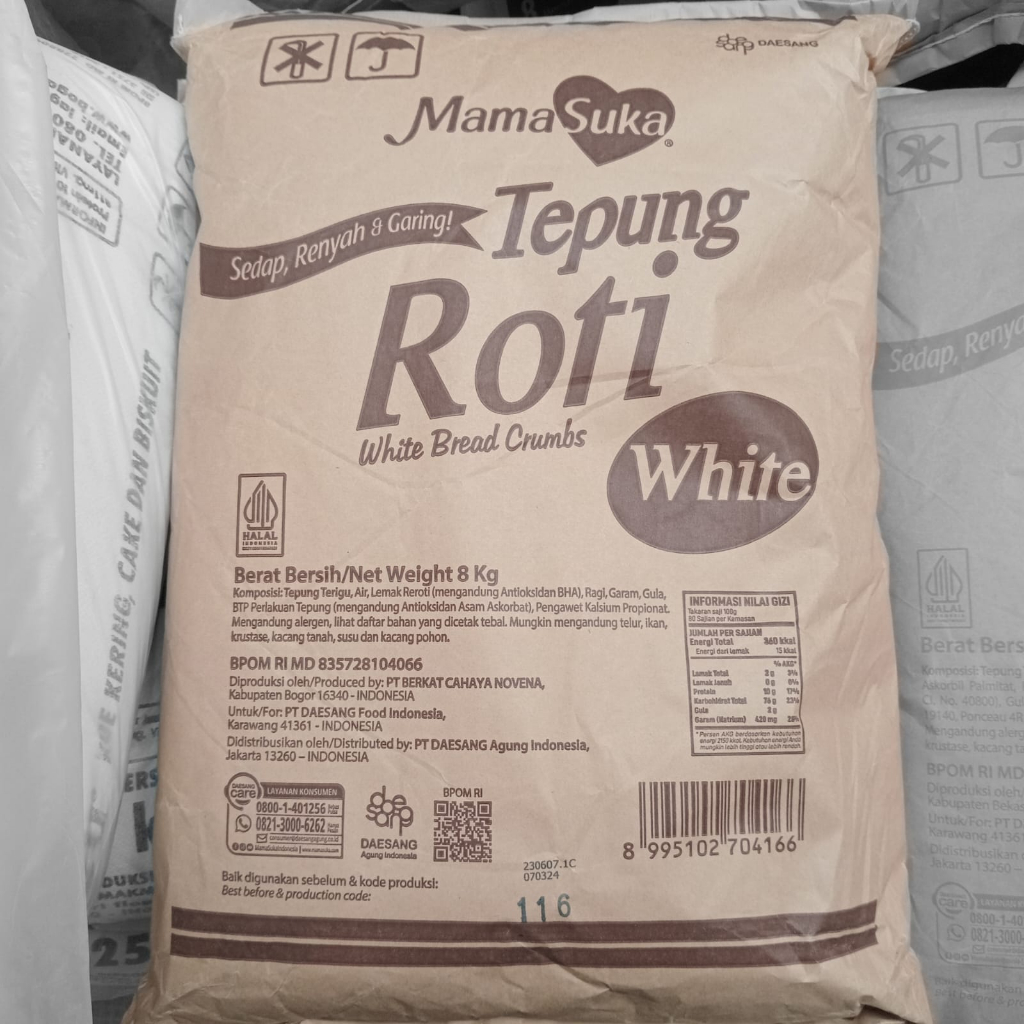 Jual TEPUNG ROTI PUTIH MAMASUKA WHITE BREAD CRUMB MAMA SUKA - REPACK ...
