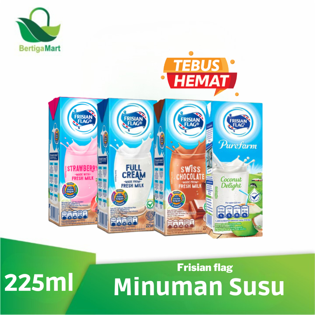 Jual Frisian Flag Susu Bendera UHT Kemasan 225 ml | Shopee Indonesia
