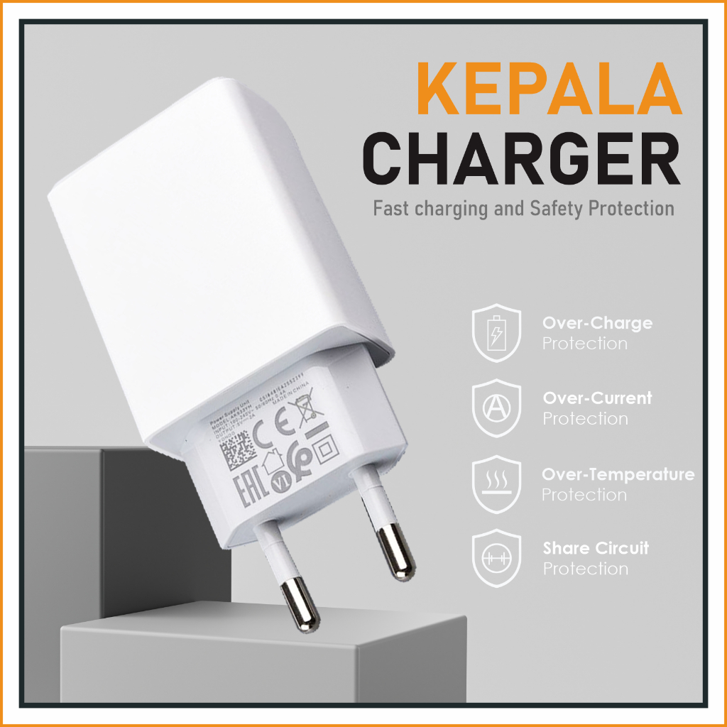 Jual Adaptor Charger FAST charge 2.4A single Port USB Output Adapter Kepala kabel Fast Charging ...