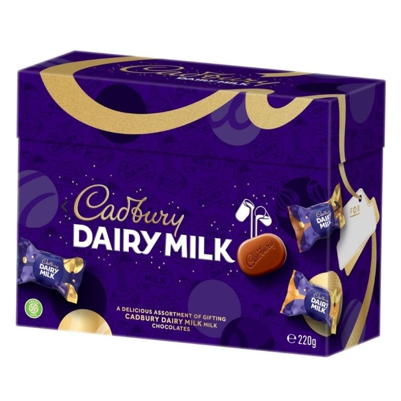 Jual Cadbury Dairy Milk Chocolate Gift Box 220g Cokelat Boks Made in Australia | Shopee Indonesia