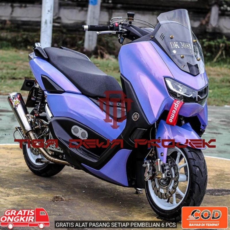 Jual stiker skotlet motor/mobil warna BIRU MAGIC LEMBAYUNG UNGU ...