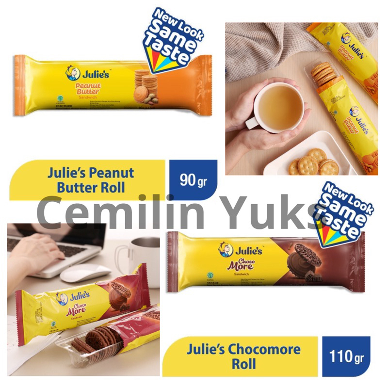 Jual Julies Biscuit Peanut Butter Sandwich 90g Julies Biscuit Sandwich Choco More 110g | Shopee ...