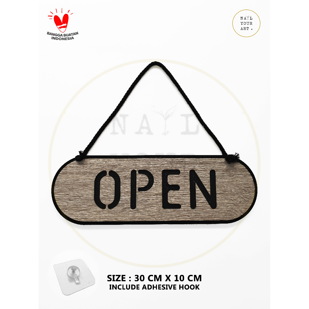 Jual SIGN OPEN CLOSED / BUKA TUTUP ROUNDED - Nail Your Art - Signage ...