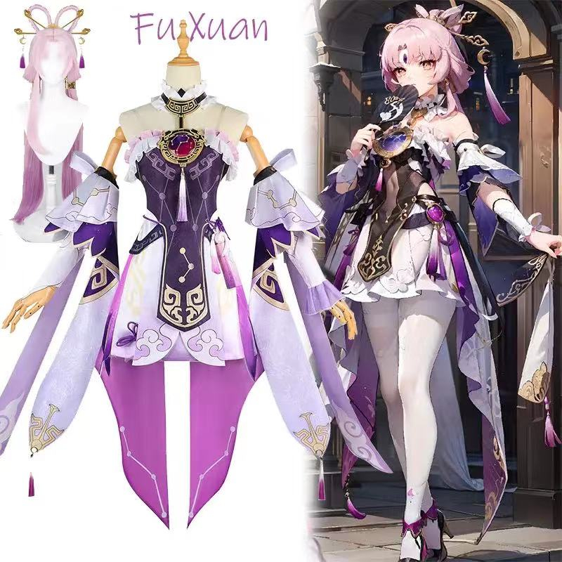 Jual Anime Game Honkai Star Rail Fu Xuan Cosplay wig Suit Women Dresse ...