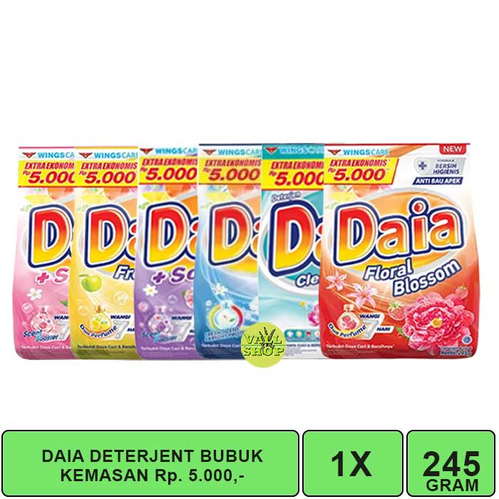 Jual VS. DAIA DETERJEN BUBUK 245 GRAM | Shopee Indonesia