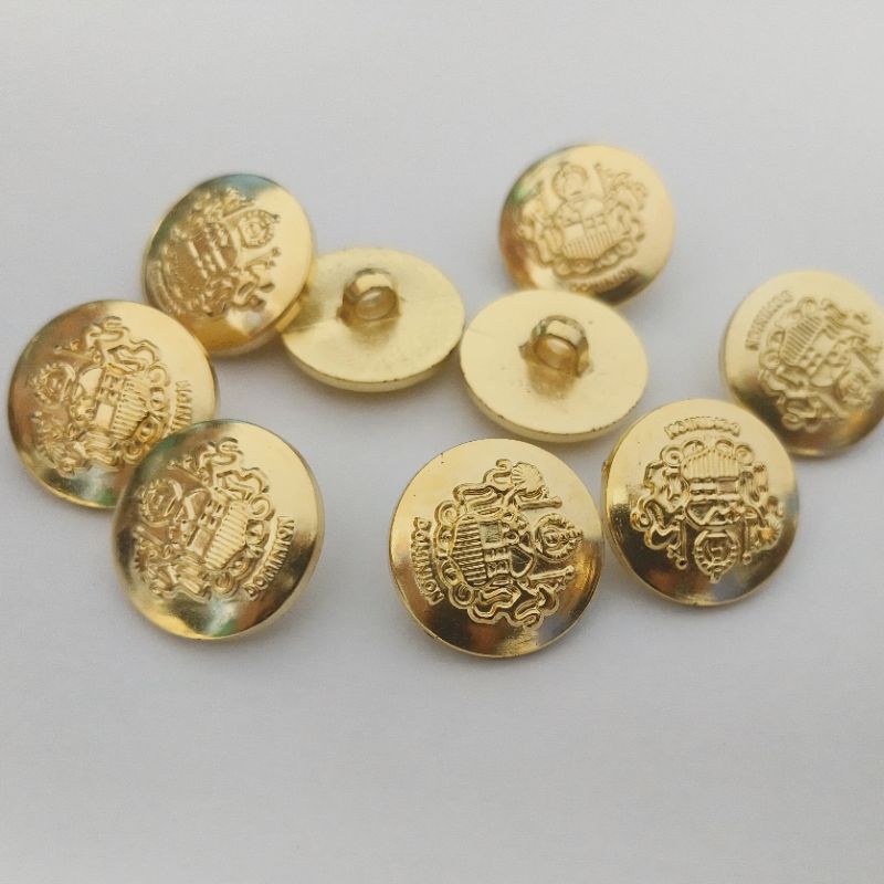 Jual Kancing safari dinas jasko gold ukuran 1.5 cm 144 pcs kancing ...