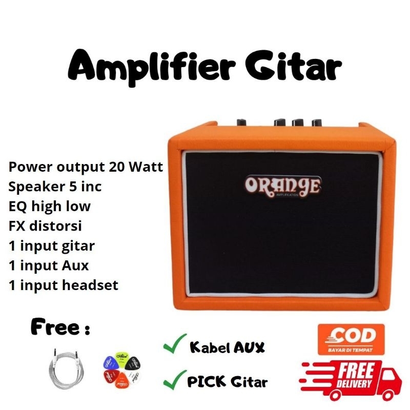Jual Termurah!!! Ampli Gitar Kamar Berdistorsi 3 input | gitar | Aux ...