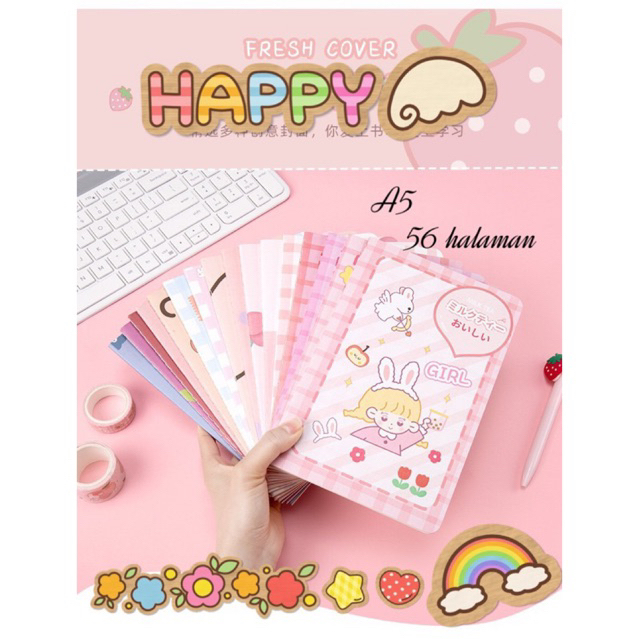 Jual AJS Buku tulis a5 isi 28 lembar / agenda / note book / buku tulis ...
