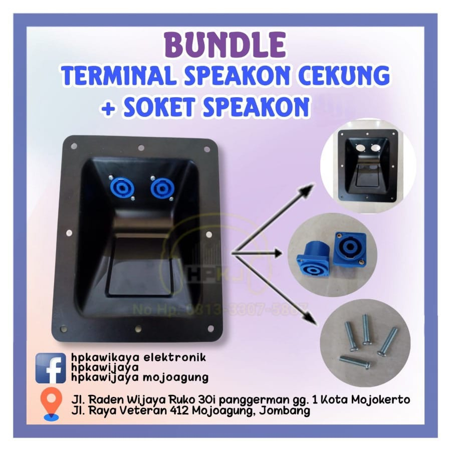 Jual PROMO!! PLAT SPEAKON CEKUNG + SOKET SPEAKON Plat spekon soket speakon | Shopee Indonesia