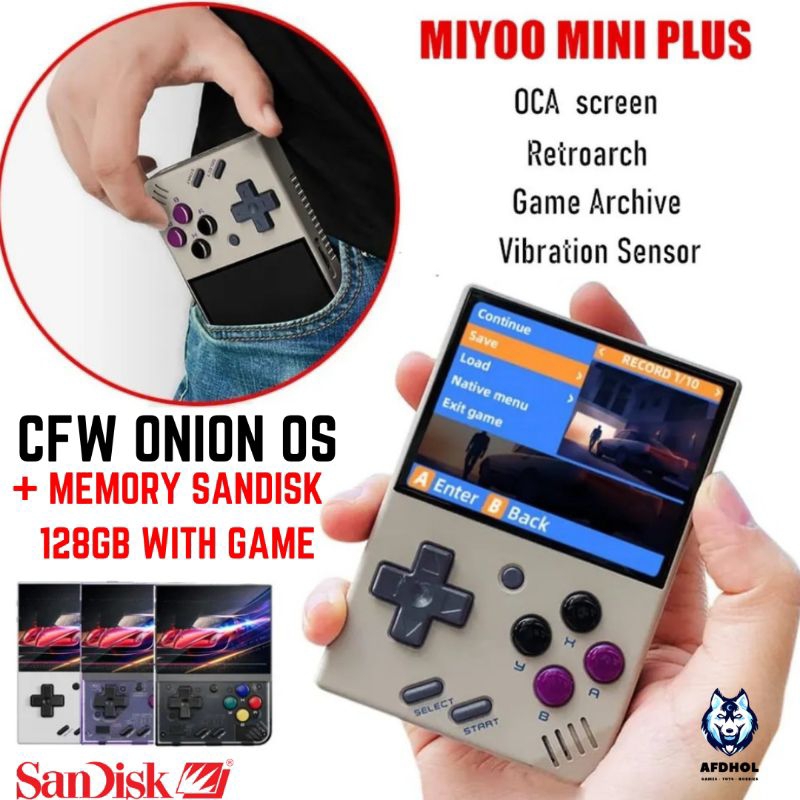 Jual MIYOO MINI + PLUS V3 HANDLED RETRO GAME CONSOLE PORTABLE GAMING ...