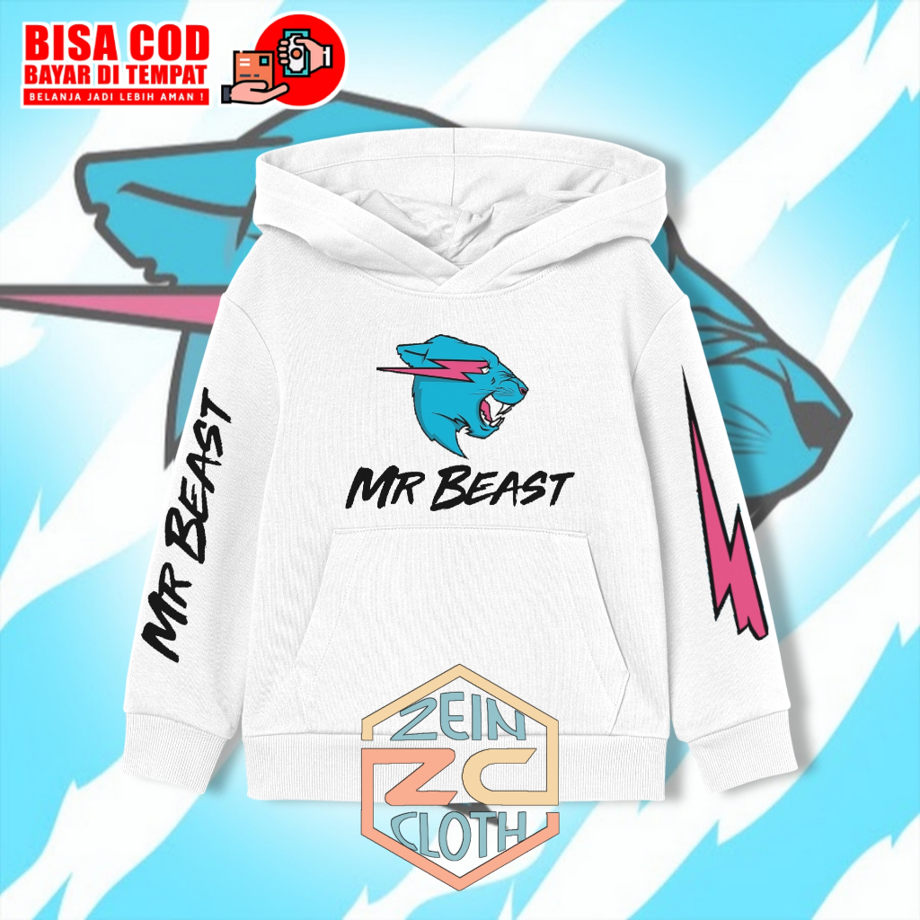 Jual Jaket Hoodie Anak MrBeast Mr Beast / Sweater Anak MrBeast | Shopee ...