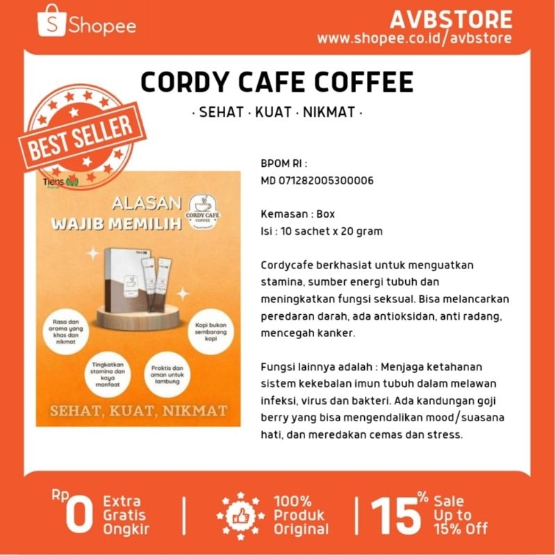 Jual Cordy Cafe Coffee, kopi penambah stamina pria dan tanpa efek ...