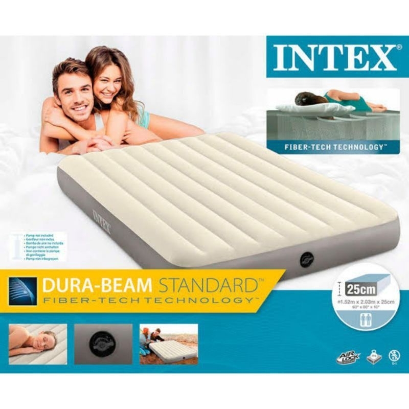 Jual Kasur angin Intex 64103 durabeam queen size 1.52m x 2.03m x 25cm ...
