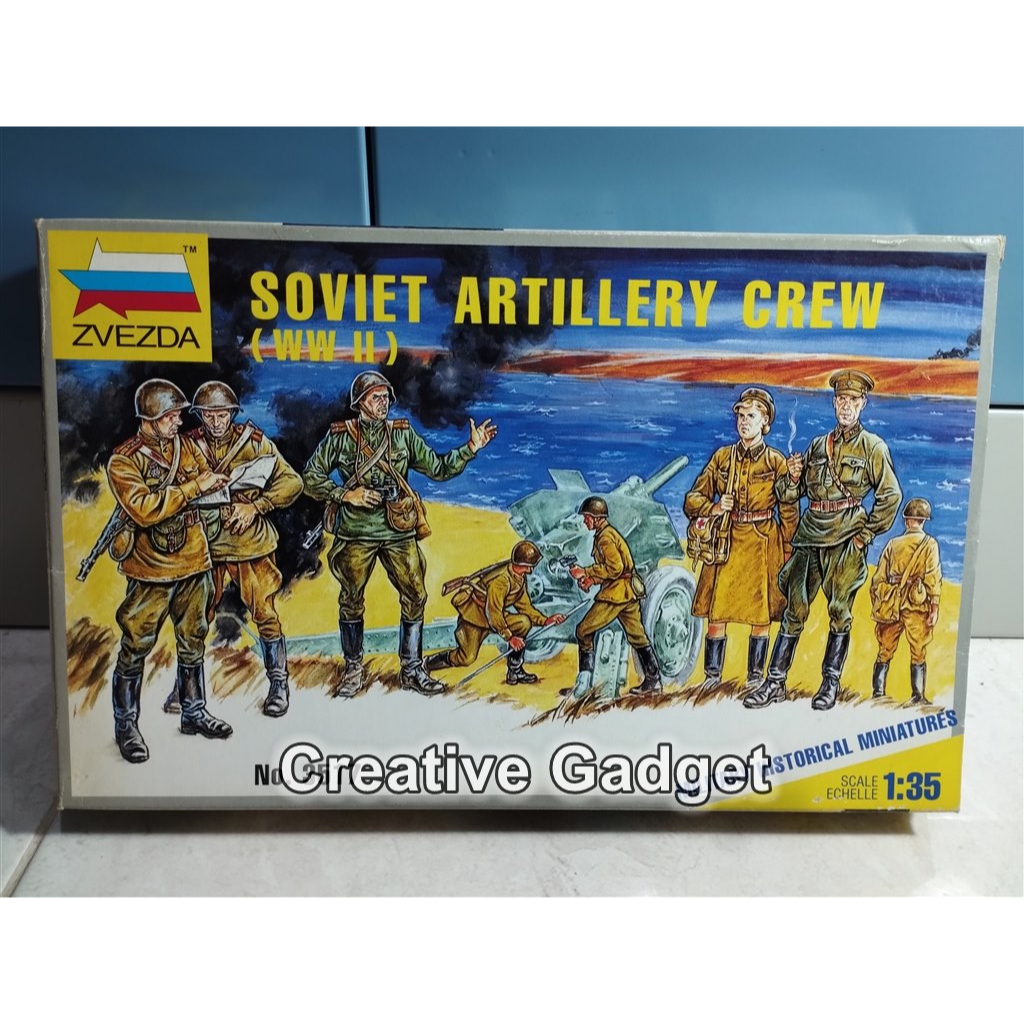 Jual Soviet Artillery Crew WWII - Model Kit Zvezda 1/35 - 8 Figures WW2 ...