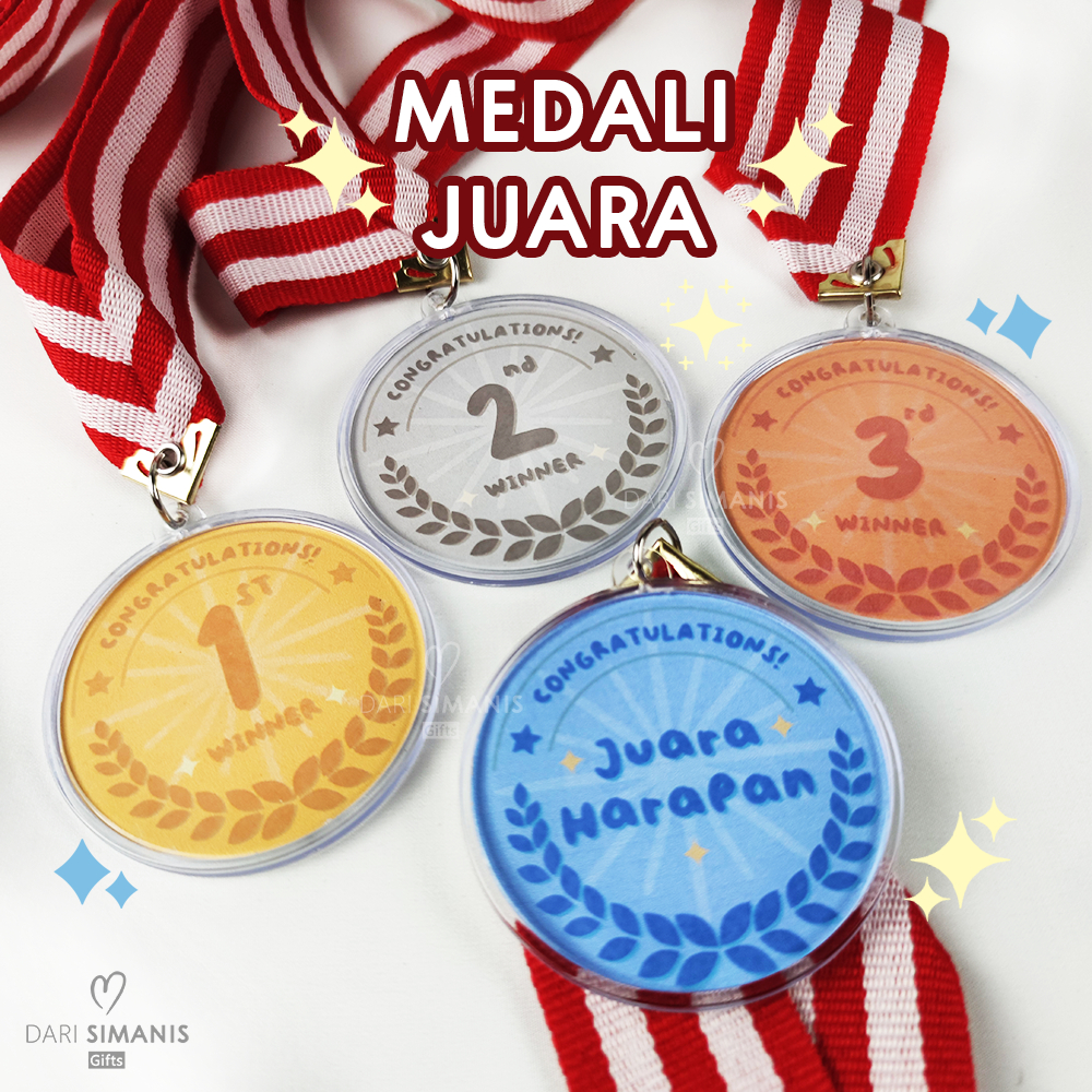 Jual MEDALI JUARA LOMBA - medali juara satu dua tiga custom medali ...