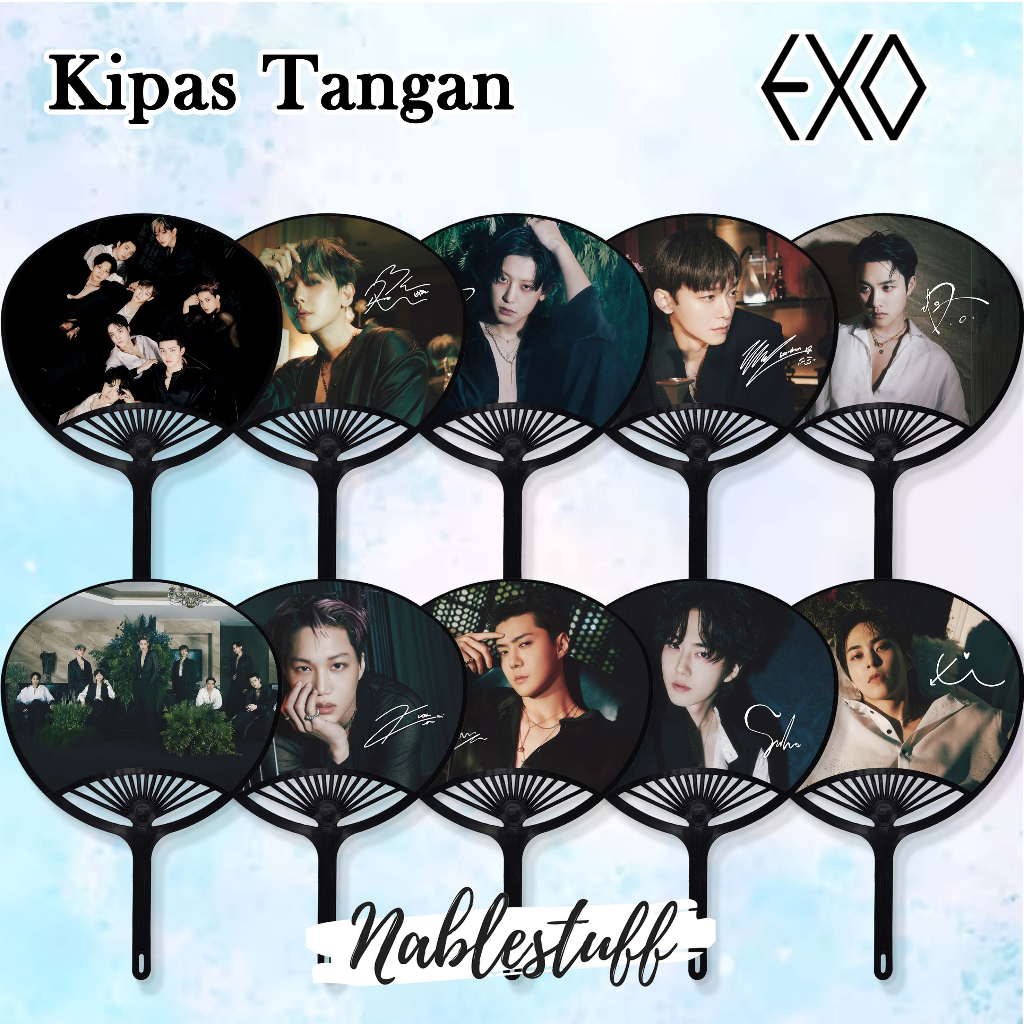 Jual Kipas Tangan EXO Cream Soda Ver // Kipas Kerang // Merchandise ...