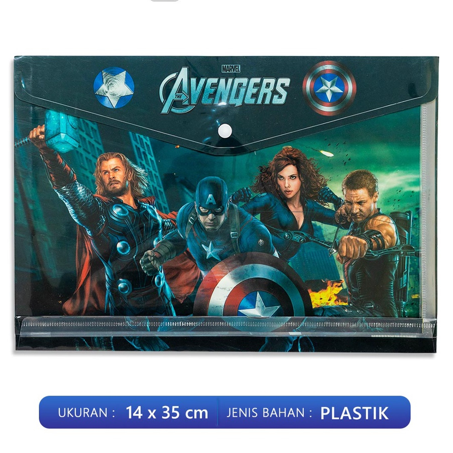 Jual Map Kancing Plastik Folio F4 Map Dokumen File Bergambar Karakter ...