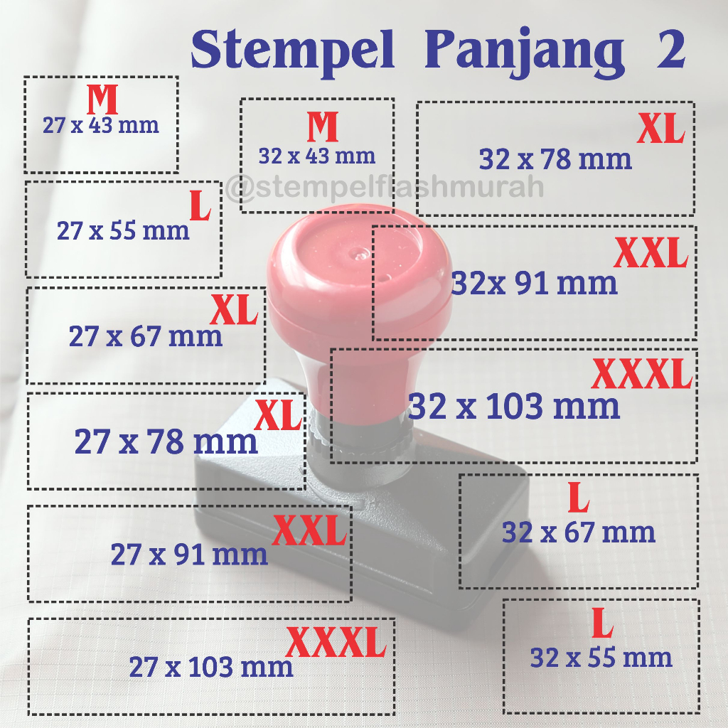 Jual stempel flash persegi panjang 2 otomatis stamp stample original ...