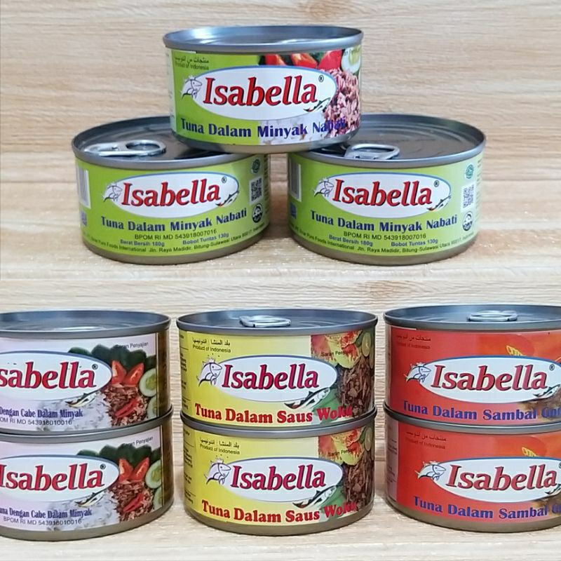 Jual MURAH Isabella Tuna Kaleng All Varian 130gr Halal / Tuna Isabella ...