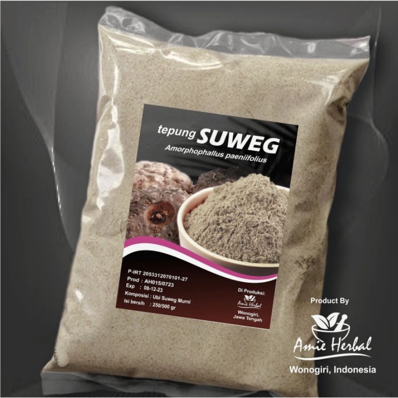 Jual tepung Suweg/amorphophallus paeniifolius/tepung kue/ubi suweg. 250 ...