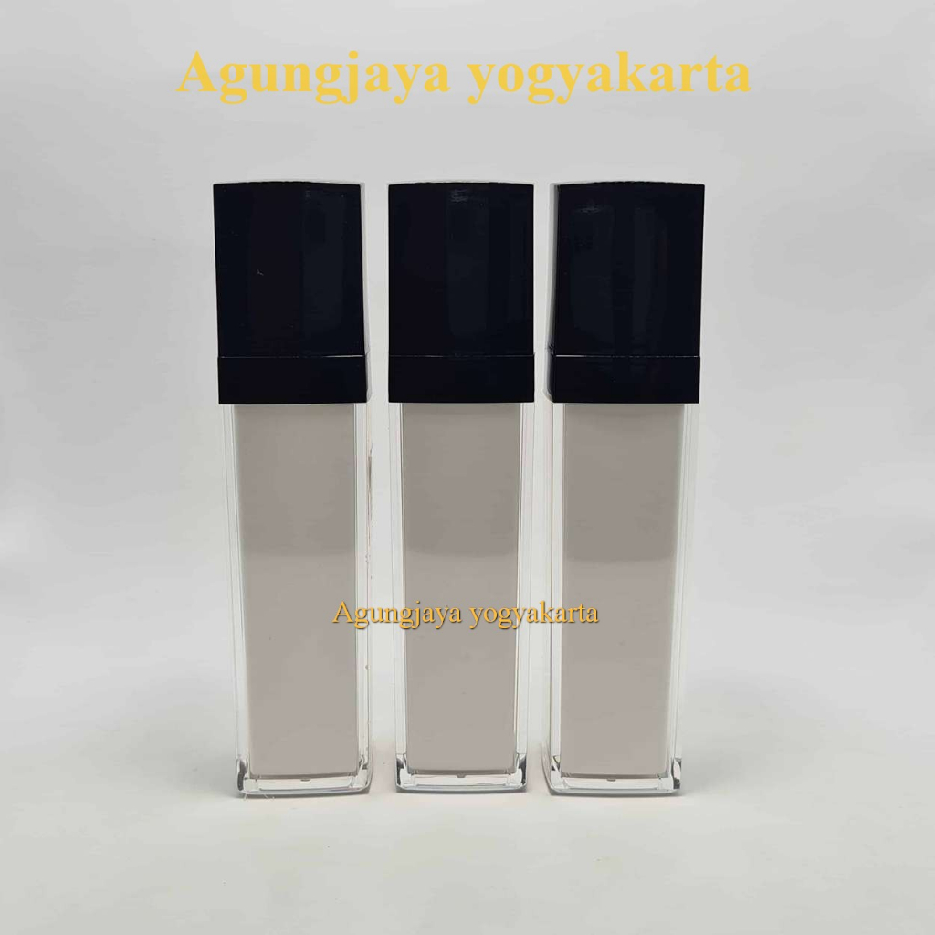 Jual Botol Airless 100 Ml Kotak Hitam-Putih / Botol Acrilic / Airless ...