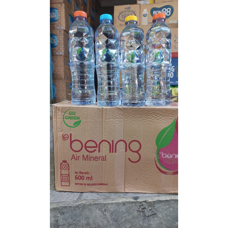 Jual Bening air mineral 600ml x 24 | Shopee Indonesia