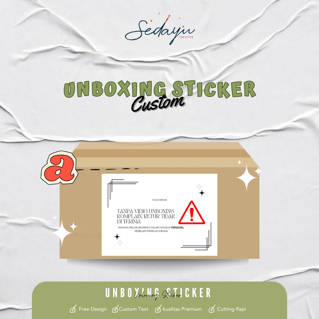 Jual Sticker Unboxing | Sticker Video Unboxing | Sticker Unboxing ...