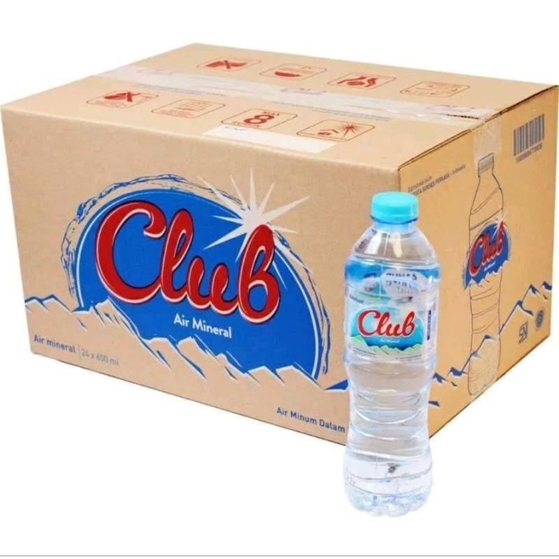 Jual Air Mineral Club Botol Tanggung 600ml 1 Dus Isi 24 Pcs | Shopee ...