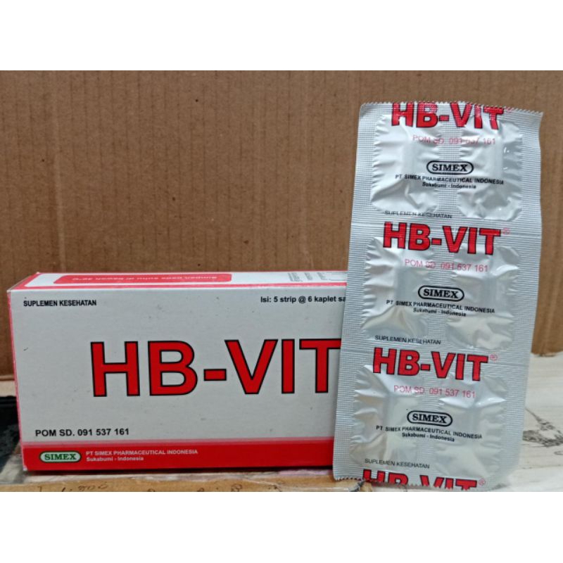 Jual HB-Vit strip isi 6 tablet / Multivitamin dan mineral / Vitamin ...