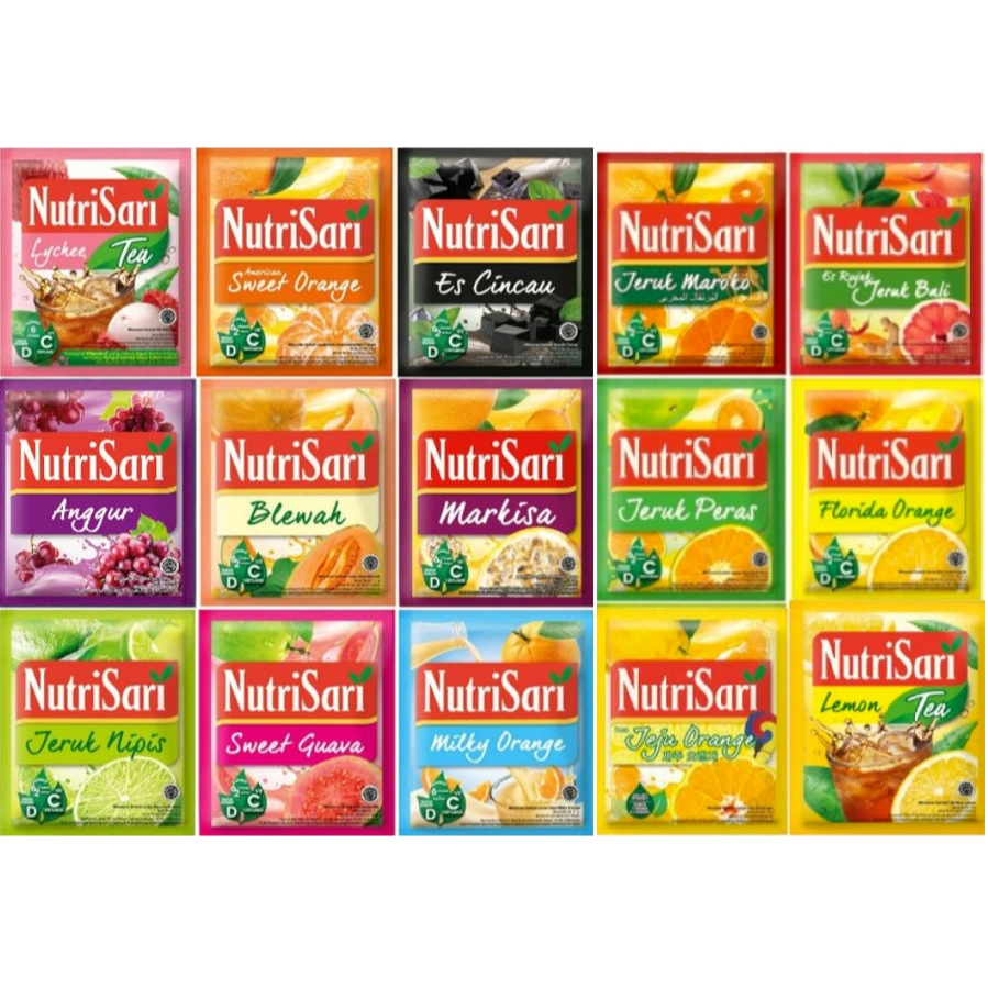 Jual Nutrisari Renceng All Varian 1 Renceng isi 10 sachet | Shopee ...