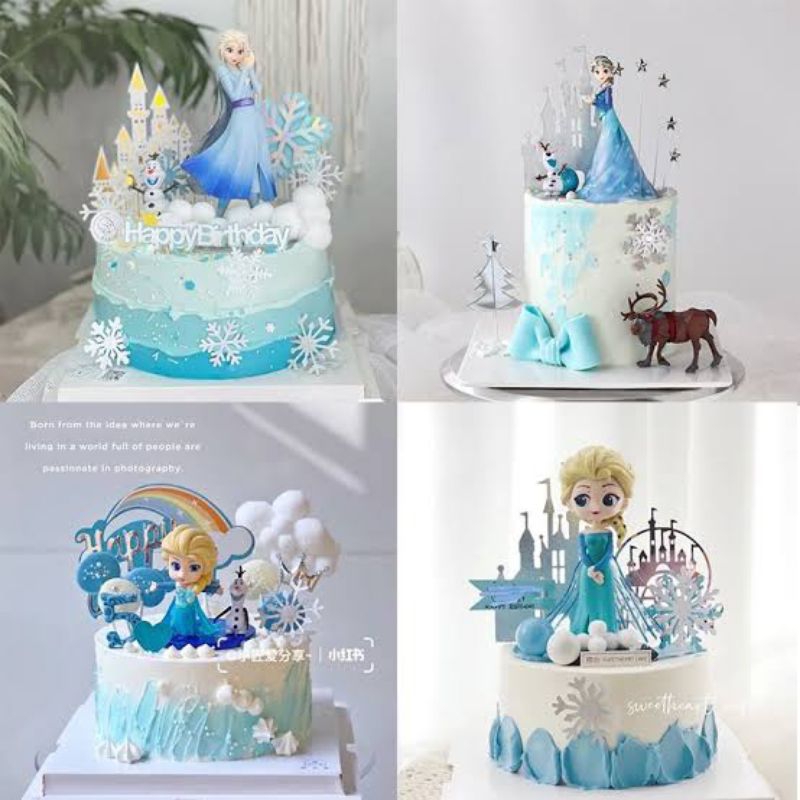 Jual Cake Figure Frozen Hiasan Kue Ulang Tahun Princess Topper Cake ...
