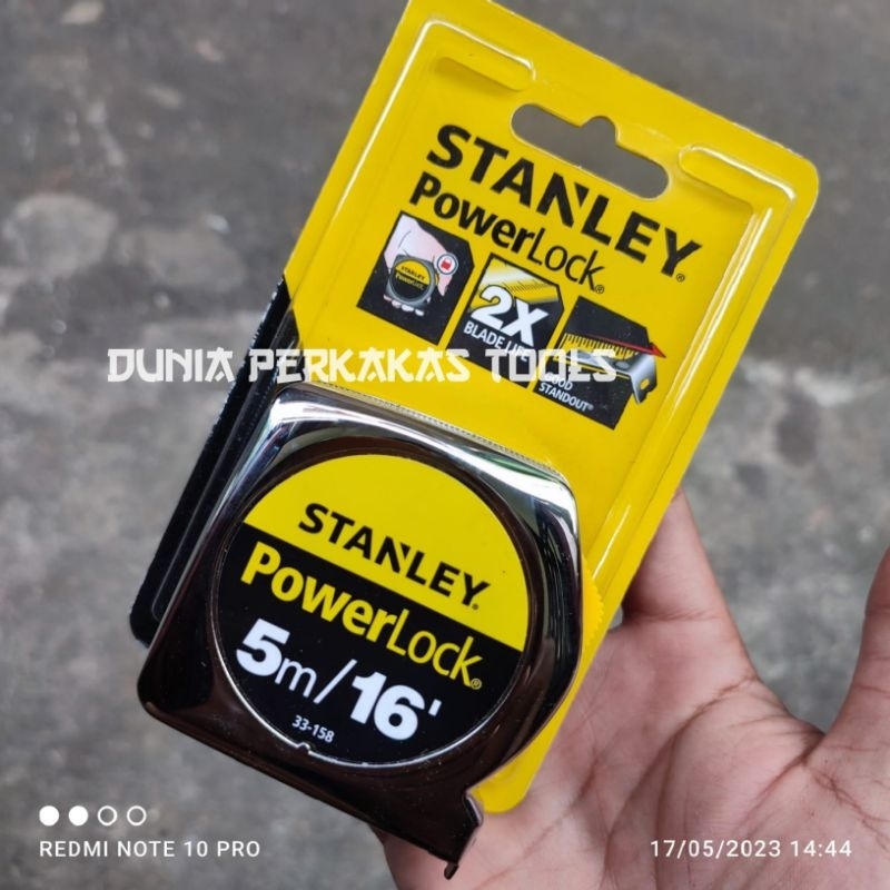 Jual Meteran Roll Panjang 5 meter/16inch Stanley Meteran Powerlock ...
