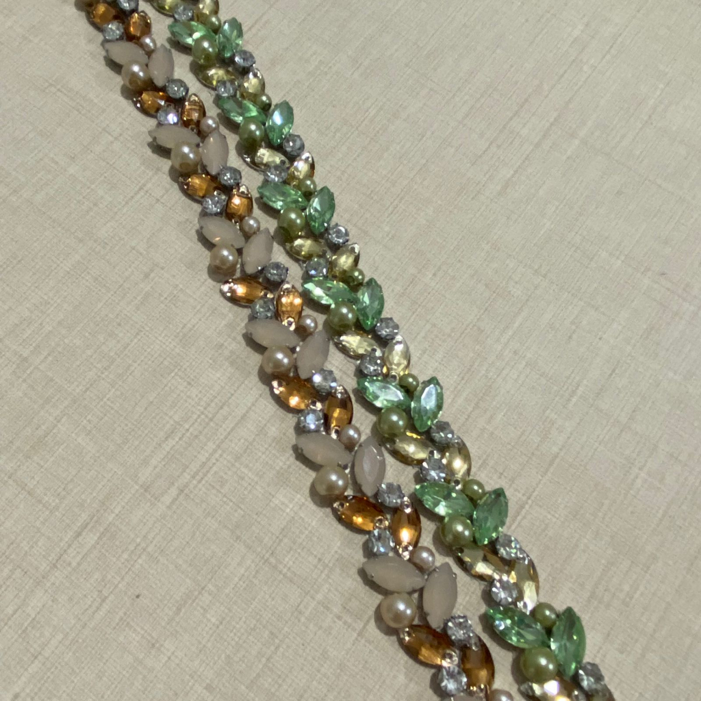 Jual Mira Multiways Crystal Stripe Belt Payet Rangkai Kristal Mutiara ...