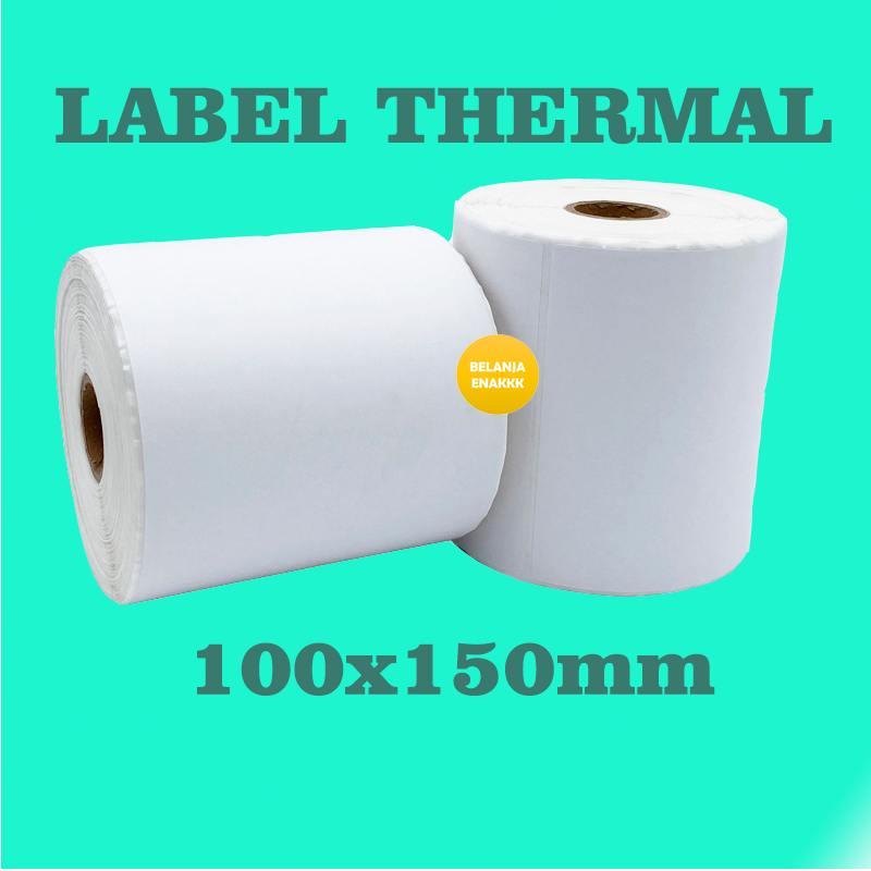 Jual LABEL STICKER THERMAL 100 X 150 250 lembar | Shopee Indonesia