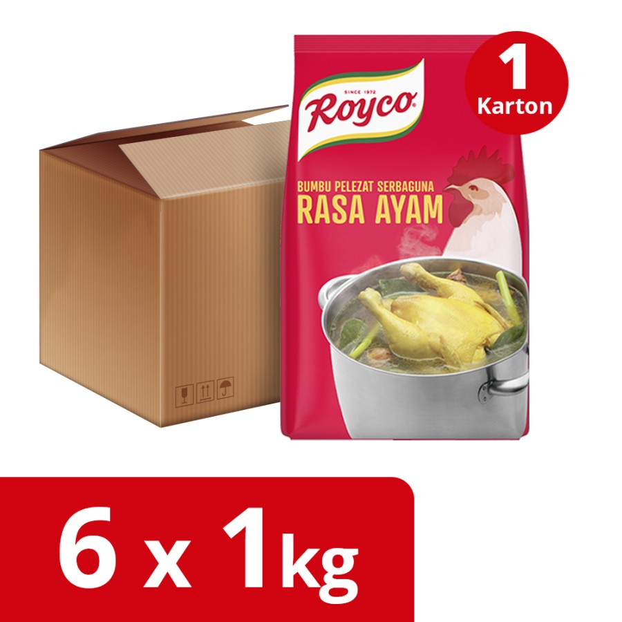 Jual Royco Bumbu Penyedap Rasa Ayam Pouch 1Kg 1 Karton | Shopee Indonesia
