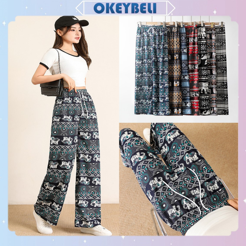 Jual •OKEY BELI•CPG1306 Celana Panjang Wanita Model Kulot Motif Batik ...