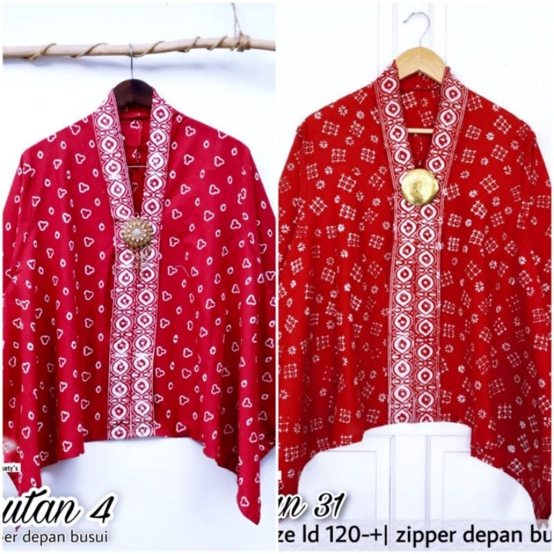 Jual BATWING GARUTAN/ ATASAN MERAH PUTIH BATIK KATUN ADEM PREMIUM ORI ...