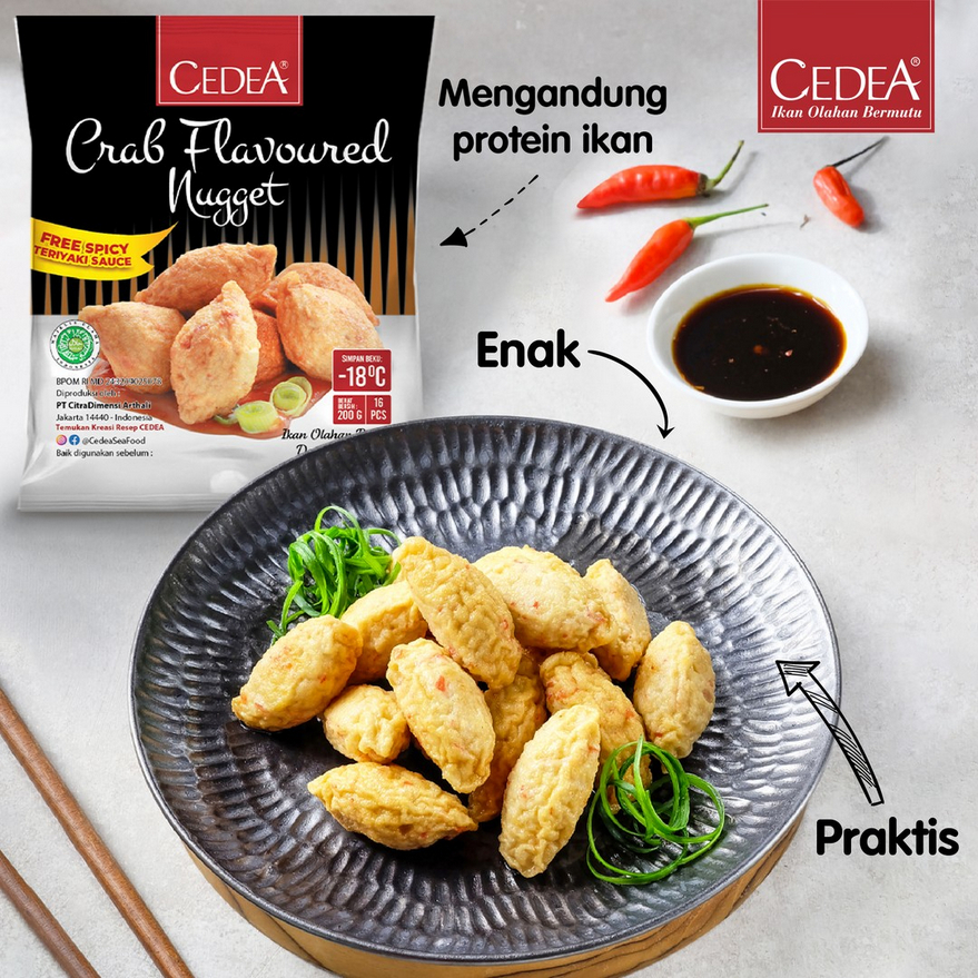 Jual CEDEA Crab Flavoured Nugget 200gr - Naget Rasa Kepiting | Shopee ...