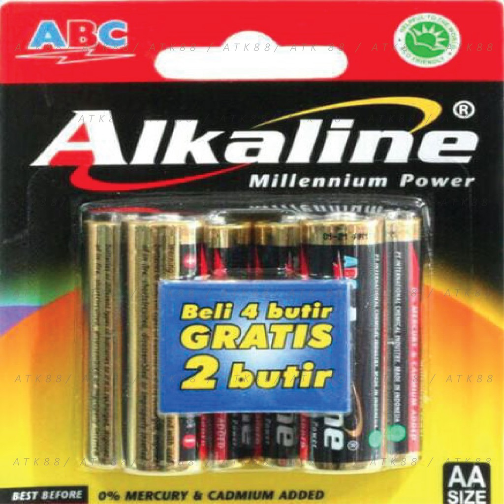Jual Baterai Alkaline isi 6 AA / A2 Isi 6 ABC | Shopee Indonesia