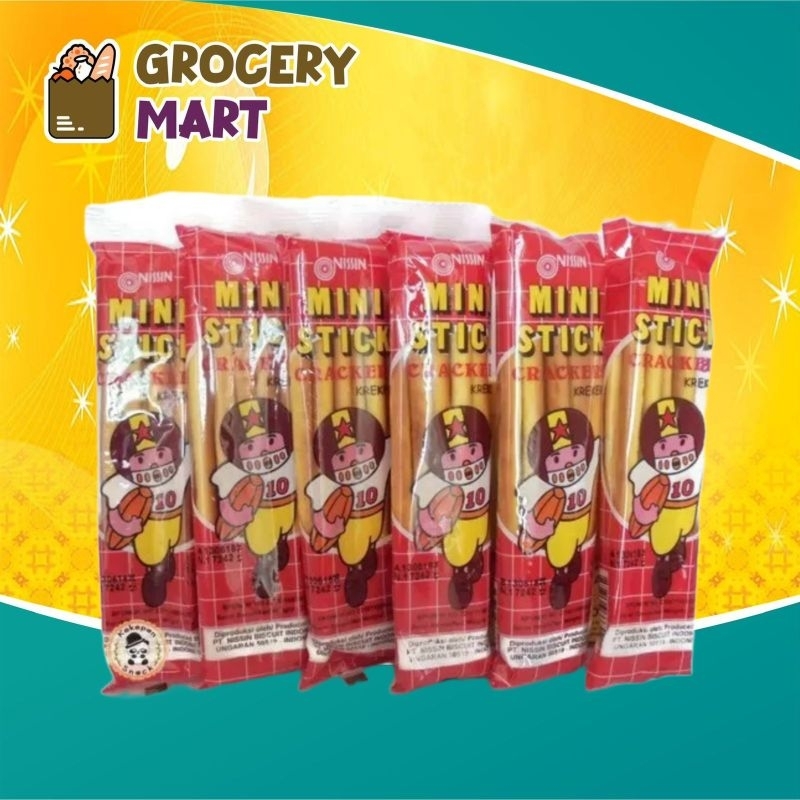 Jual Nissin Mini Stick Crackers MERAH 1pack Isi 10pcs | Shopee Indonesia